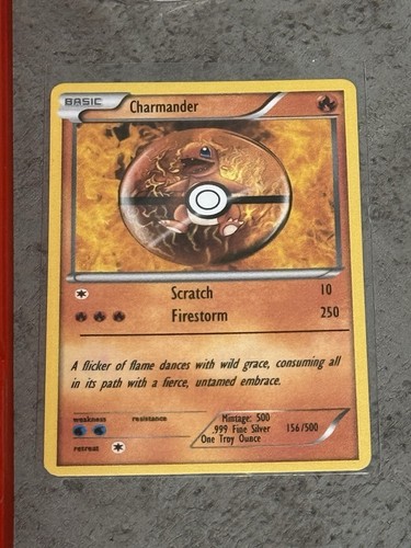 Pokemon CHARMANDER 1oz .999 Silver Colorized Round Pokedex With Free ...