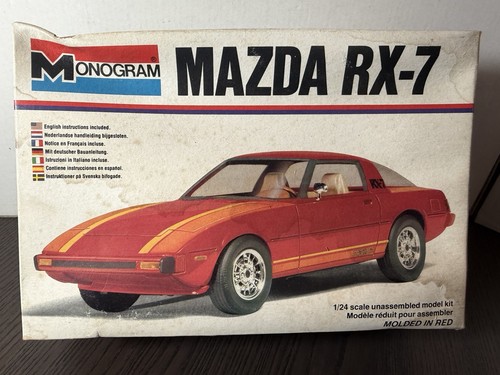 Monogram Mazda RX-7 Vintage Kit 1/24 Scale 1979 unbuilt kit open box ...