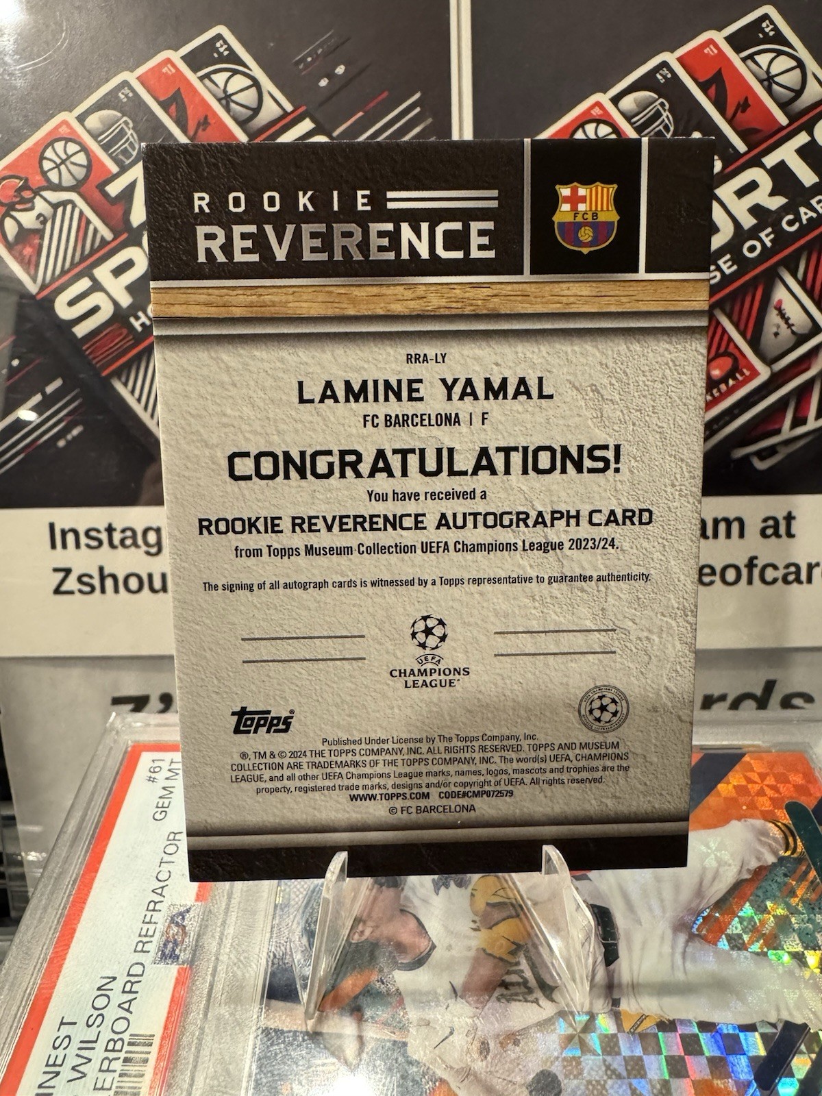 Lamine Yamal 2023-24 Topps Museum Collection UEFA Rookie Reverence Auto ...