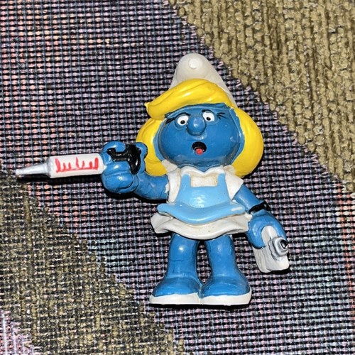 Smurfs Nurse Smurfette PVC figure Vintage Classic Smurf RN Nurses Day ...