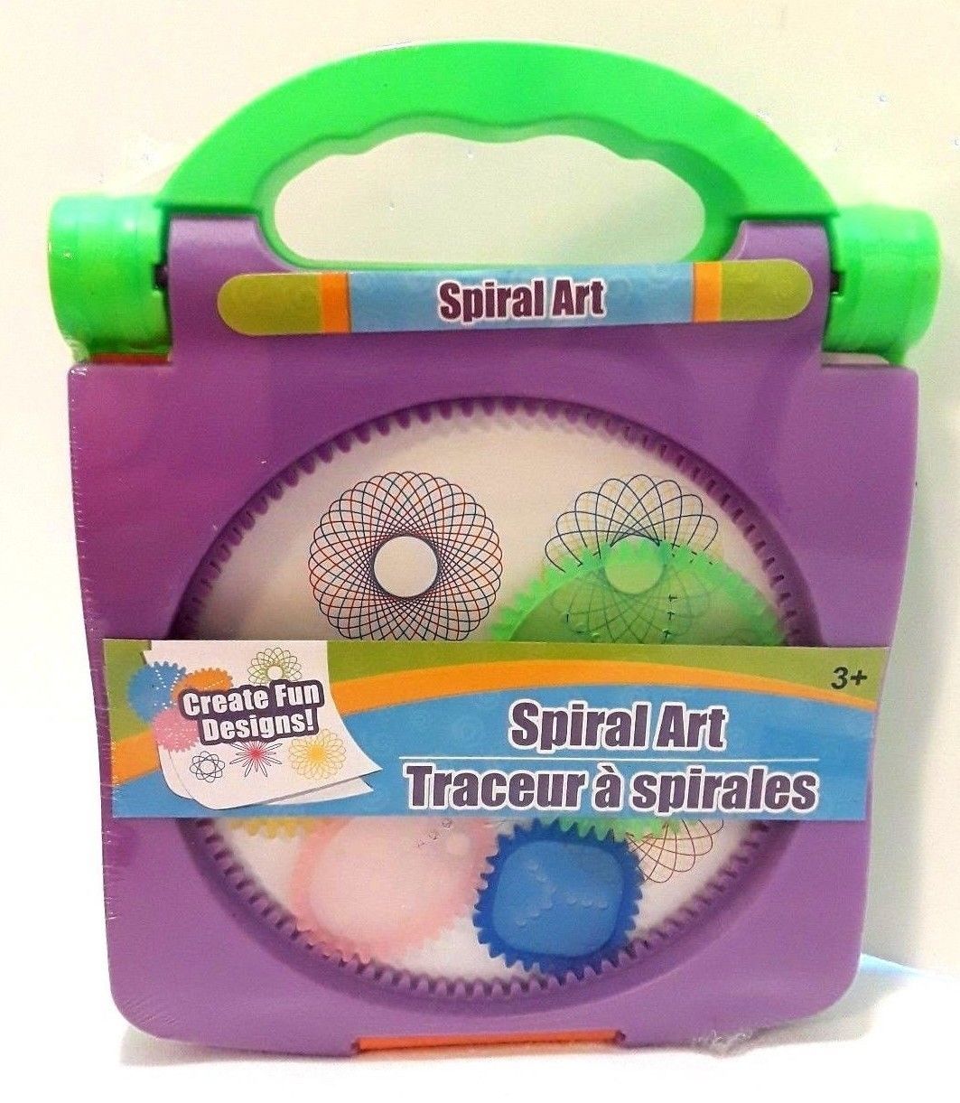 Spiral Art Craft Spirograph -Stencil Spiral Wheels Compact Travel Brand ...