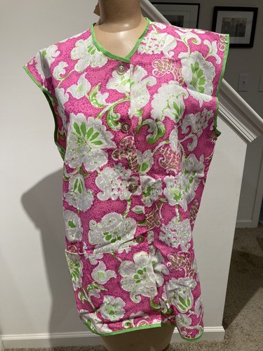 VTG 60s APRON SMOCK TOP ARTIST APRON BUTTON FRONT POCKETS -NWT | eBay