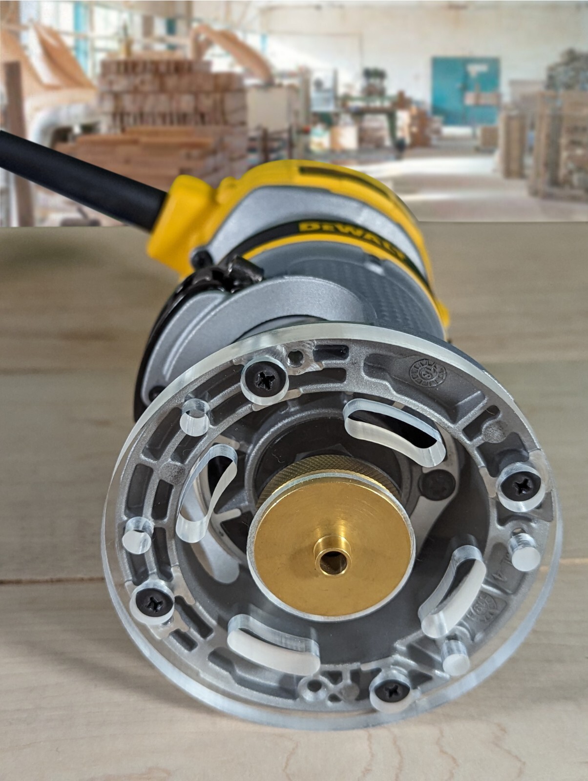 3/8" baseplate with bushing compatibility for Dewalt DWP611 / DCW600 ...