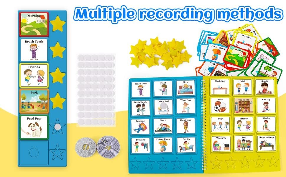 Visual Schedule Cards for Kids with Autism, Home Chore Chart Routine ...