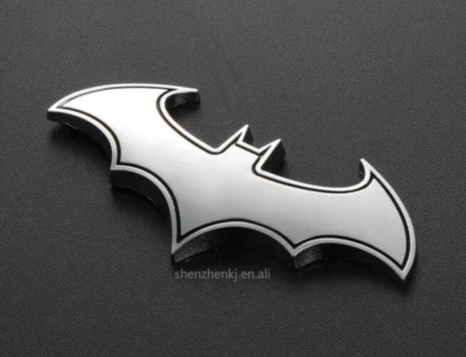 2 X - Shiny Metal BATMAN Batwing Emblem Badge Car Laptop Door Bike HOT ...