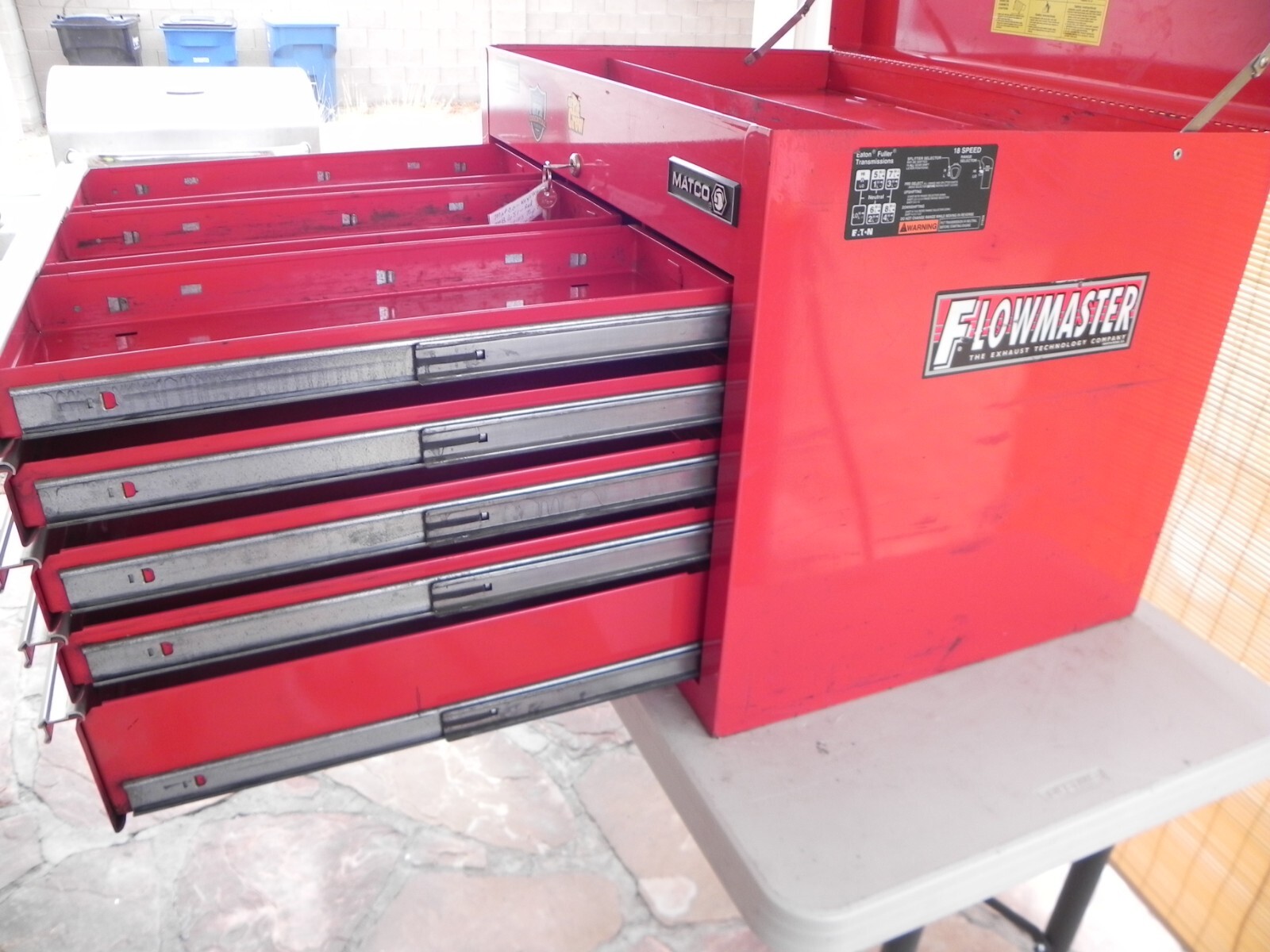 Vintage Matco MB651 EE Series 9 Drawer Heavy Duty Top Chest Red USA ...