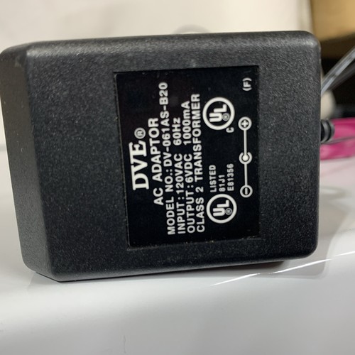 DVE Model DV-061AS-B20 , AC Adapter - Input 120VAC 60hz - Output 6VDC ...