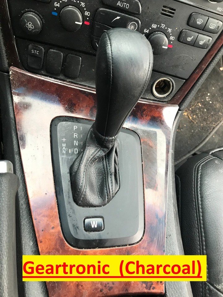 VOLVO S60 V70 S80 XC70 XC90 Geartronic Leather Shifter Shift Knob Black ...
