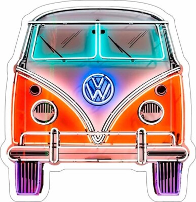 VW Van Neon Stylized Metal Sign (not real neon) | eBay