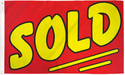 Sold Flag 3x5ft Sold Banner Sign Real Estate Flag Dealership Flag Just ...
