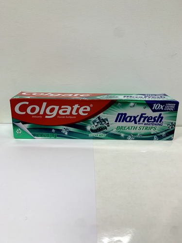 Colgate Max Fresh w/ Breath Strips Toothpaste, Clean Mint 6.3 Oz ...
