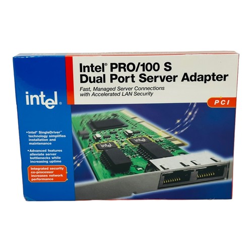 INTEL PRO/100 S DUAL PORT SERVER ADAPTER *NEW IN FACTORY SEALED BOX* | eBay