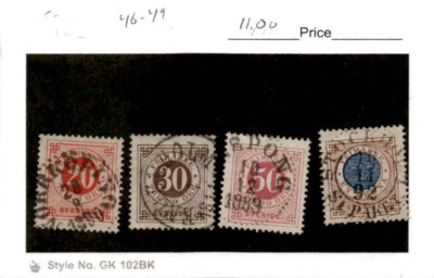 Sweden, Postage Stamp, #46-49 Used, 1886 (AD) | eBay