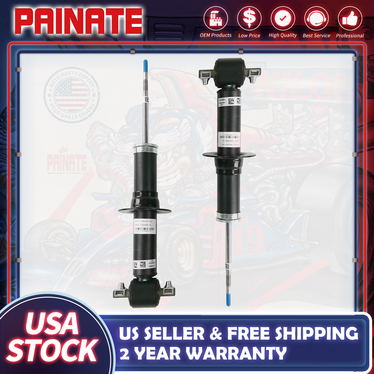 2X Electric Front Suspension Shock Strut 580-435 for Cadillac Escalade ...