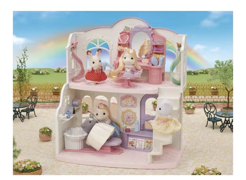 Calico Critters Sylvanian Families Pony's Stylish Hair Salon NEW in Box ...