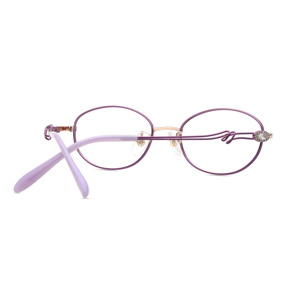 Vintage Women's Oval Metal Full Rim Eyeglasses Frame Optical Eyewear RX ...
