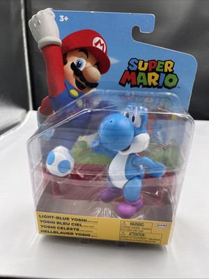 Jakks Super Mario 4” Light Blue Yoshi Action Figure with Egg | eBay