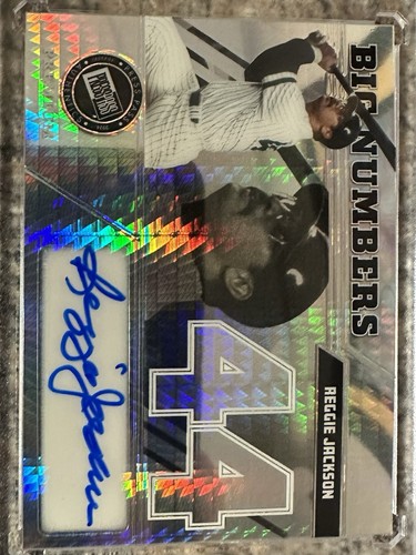 Reggie Jackson “Mr.October” Signed Card - Leaf Big Numbers - 8/15 | eBay