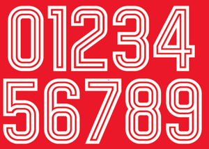 Felt 1970's 80's Football Shirt Soccer Numbers Heat Print Football ...