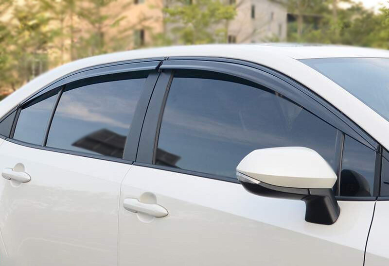 For Toyota Corolla 2020-2021 Black ABS Window Visor Sun Rain Guard Vent ...