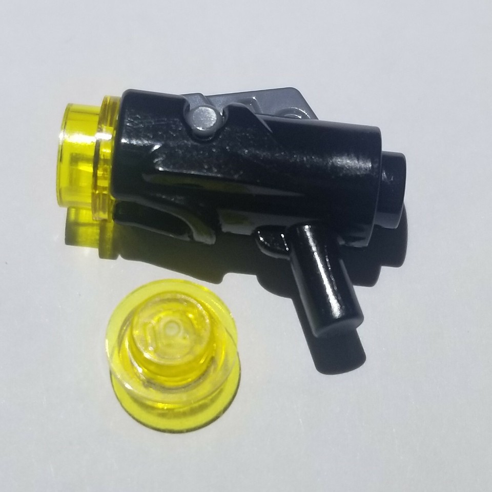 Lego Star Wars - x5 Black Mini Blasters w/ Yellow Studs Shooter Gun ...