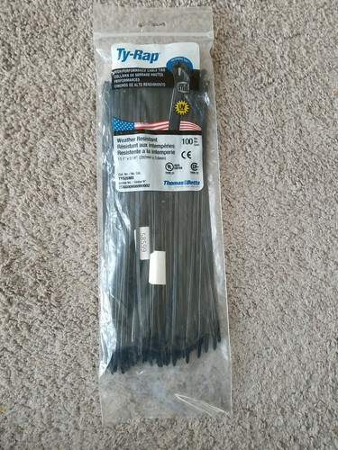 Thomas and Betts TR TY526MX Cable Tie 30lb 11" UV BL (pack of 100) for ...