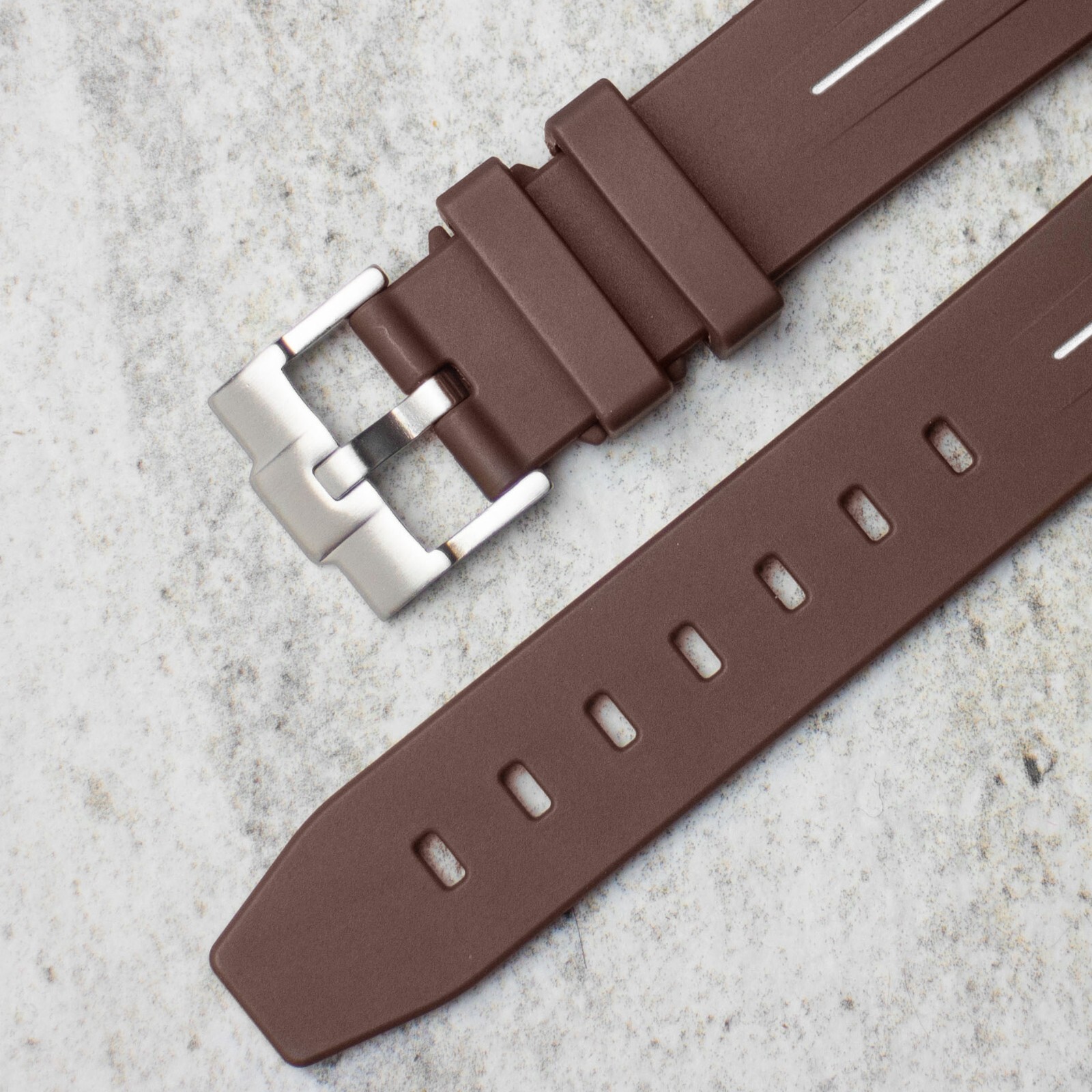 BROWN MISSION TO SATURN RUBBER WATCH BAND OMEGA X SWATCH SPEEDMASTER ...