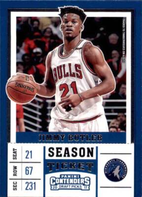2017-18 Panini Contenders Draft Base White jersey #24 Jimmy Butler ...