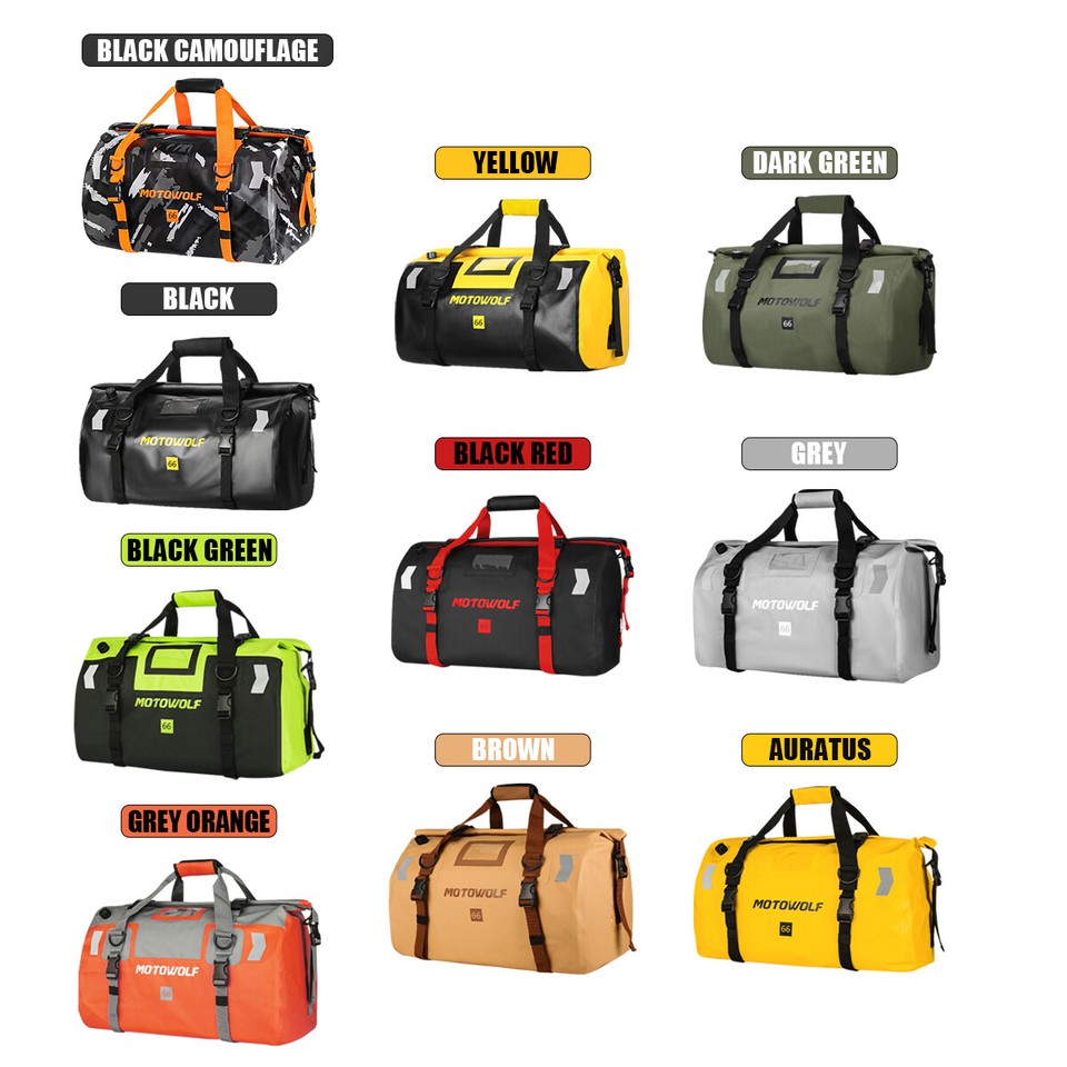 Motorcycle Waterproof Tail Bag Travel Outdoor Dry Luggage Roll Pack Bag ...