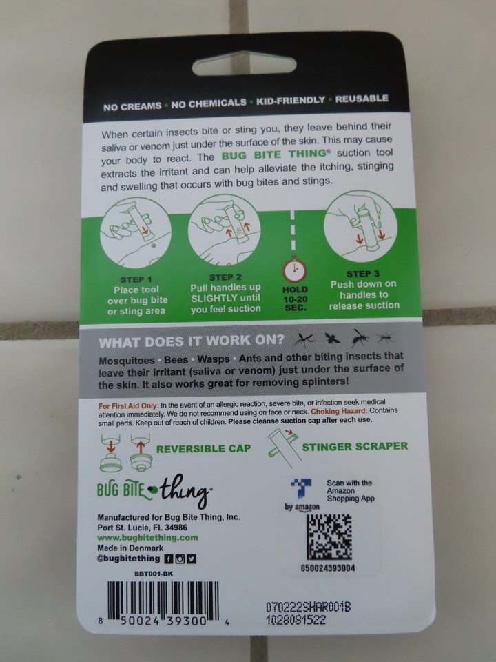Bug Bite Thing - Ant, Bee, Flea, Mosquito, Tick, Wasp Venom Suction ...