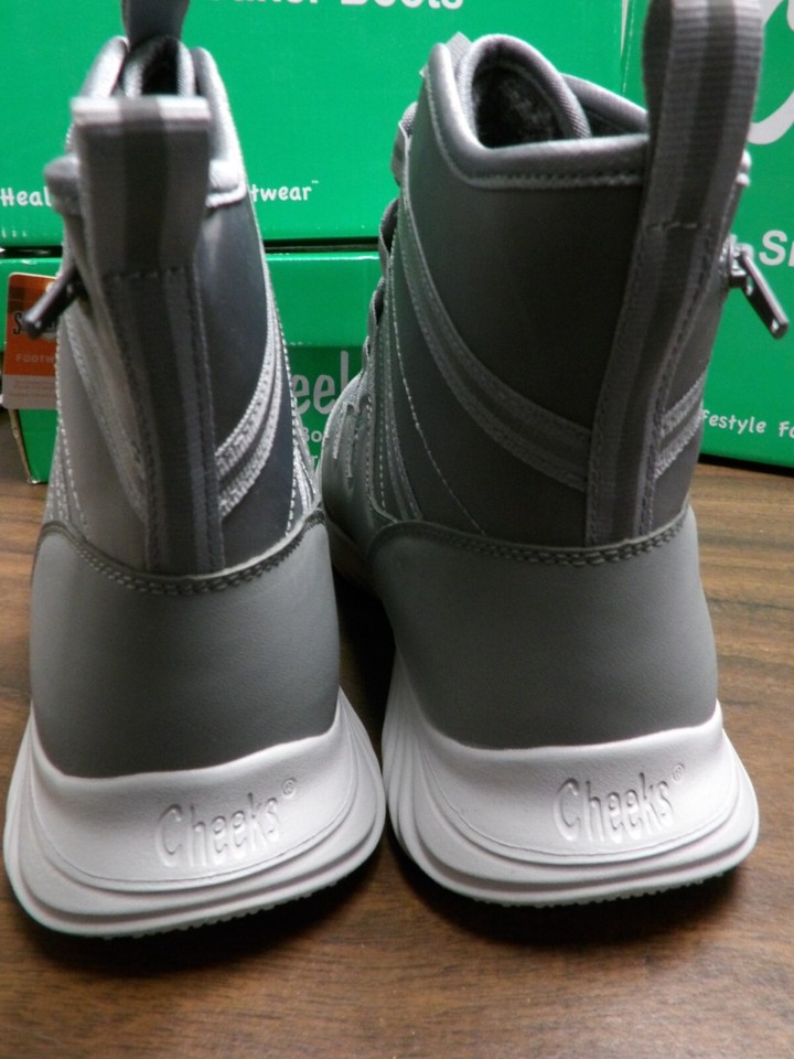 Cheeks Tony Little NEW Size 7 Sneaker Boot Gray-Silver Fleece ...