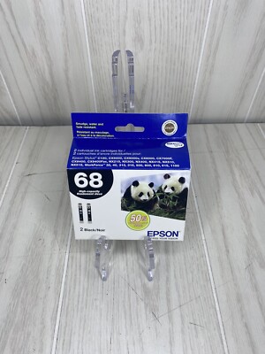 EPSON 68 2 Pk Black Ink Cartridges Sealed High Capacity 09.2011 9928CC ...
