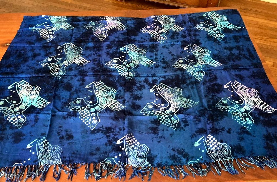 Batik Wrap/Shawl/Sarong Rayon Indonesian Abract Animal Print ...