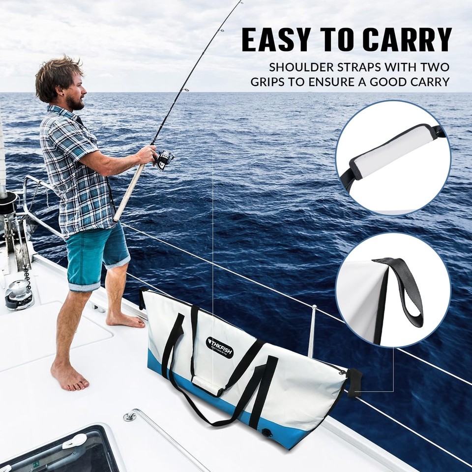 Insulated Fish Cooler Bag, Fish Kill Bag for Caught Fish, 40x16in 25x17 ...