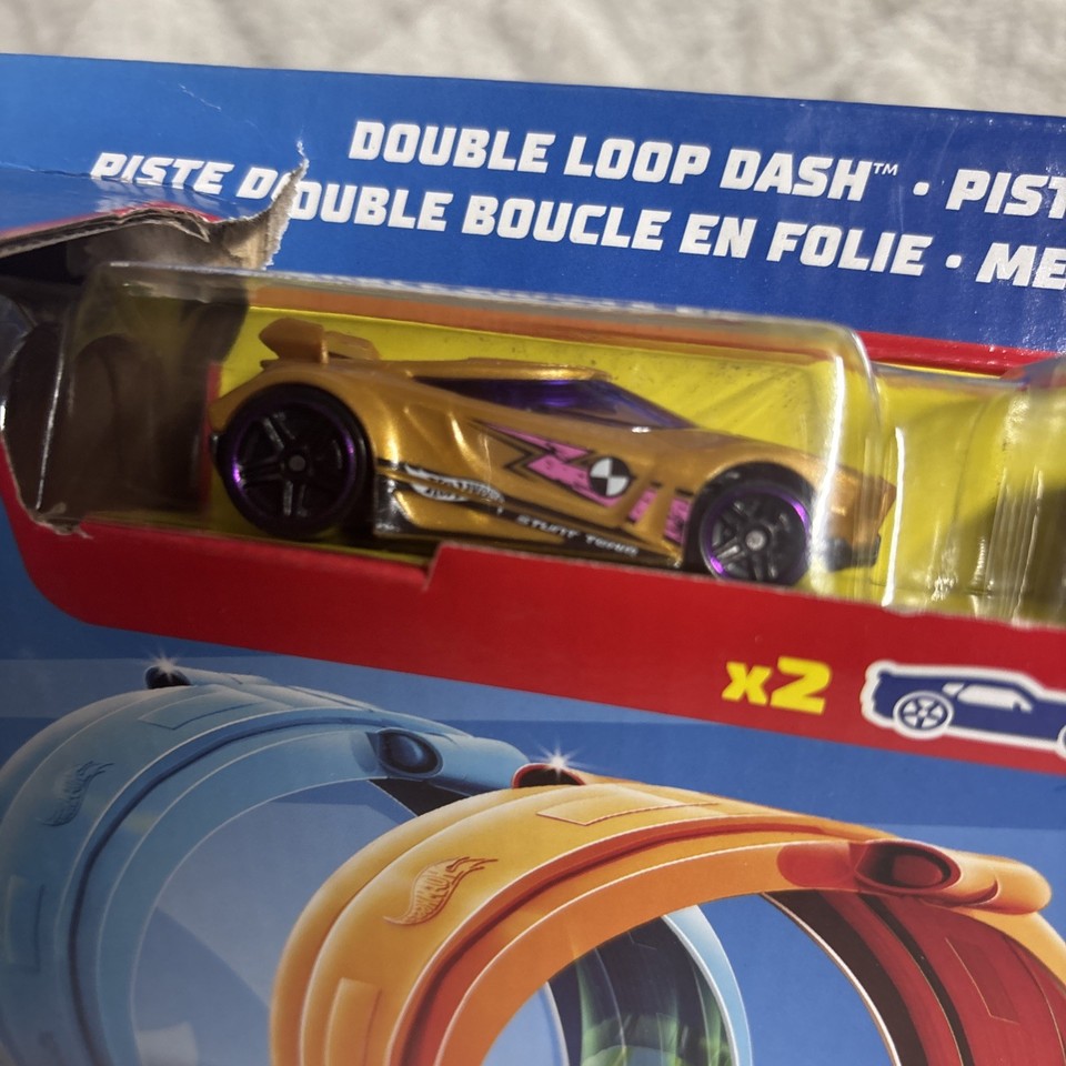 Hot Wheels Double Loop Dash Drag Racing 2 Vehicles Playset New Sealed ...