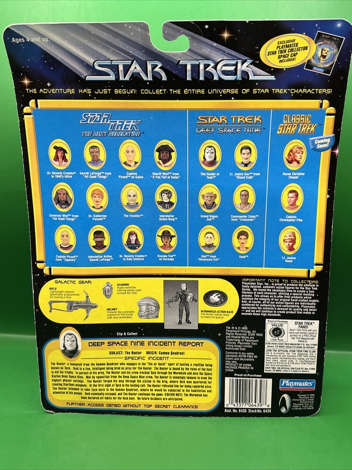 Star Trek: Deep Space Nine The Hunter Of Tosk Action Figure w/Space Cap ...