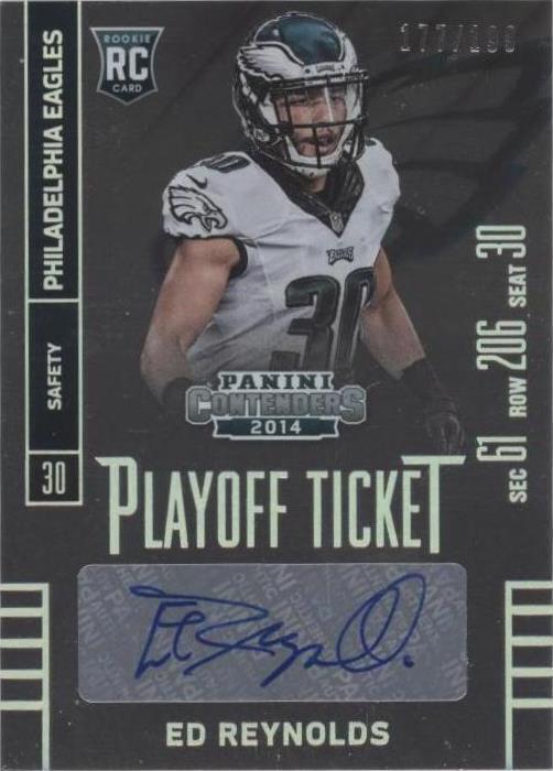2014 Panini Contenders - Ed Reynolds #127 Playoff Ticket Sec Row Seat ...