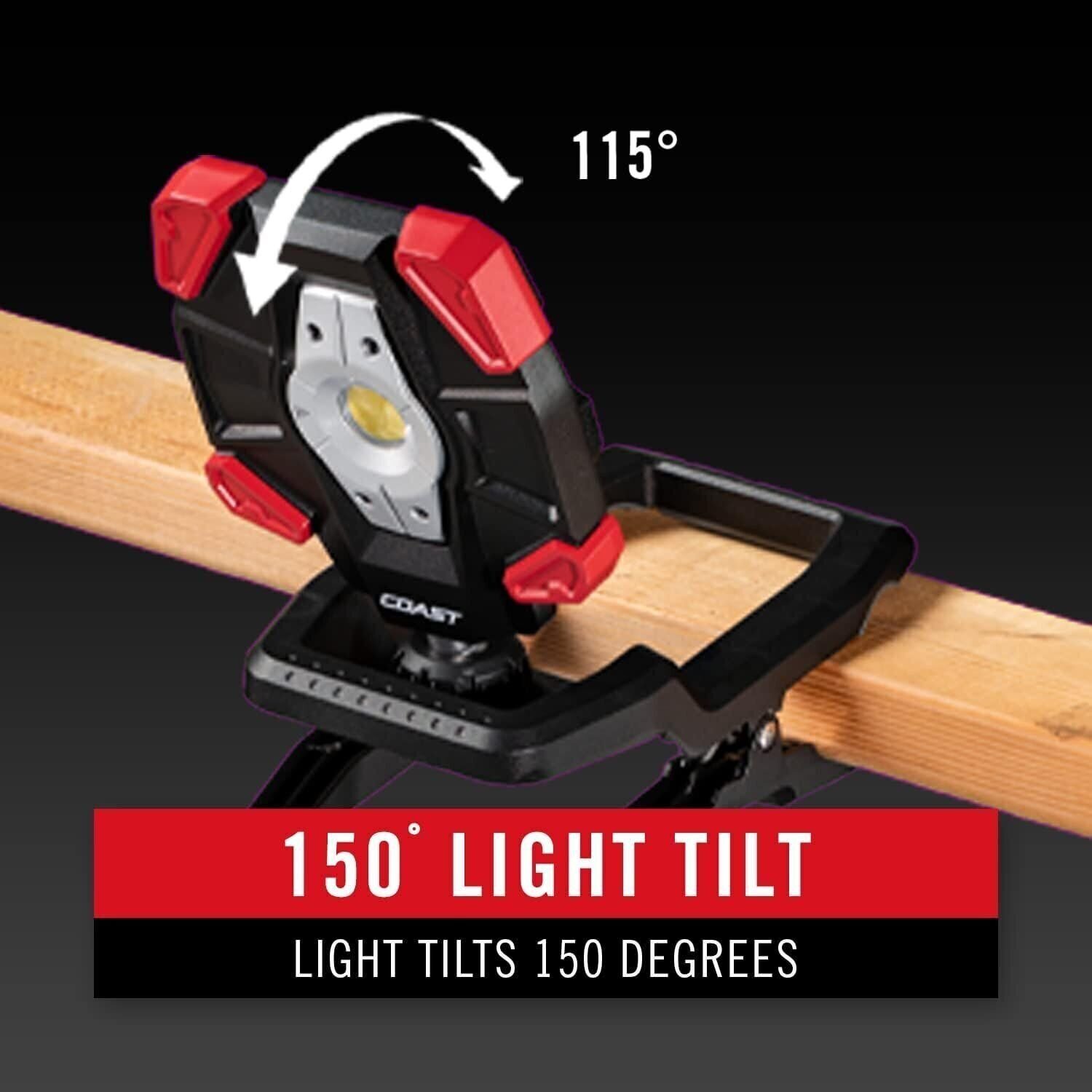 Coast CL20R 1750 Lumen Rechargeable Dual Power Rotating LED Magnetic ...