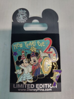 Disney Pin - WDW - New Year's Eve 2007 Mickey Minnie Tinker Bell Dangle ...