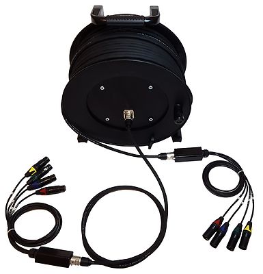 CBI Shuttle Snake System Cat5E to (4) 5pin DMX NE8MC Reel w/200ft ...