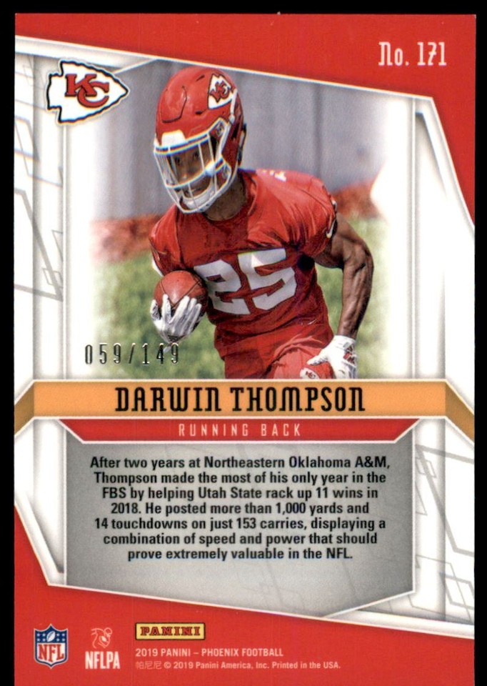 2019 Panini Phoenix Purple #171 Darwin Thompson /149 | eBay