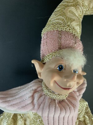 Robert Stanley Elf Large Pink Jester Santa’s Helper EUC HTF Christmas ...