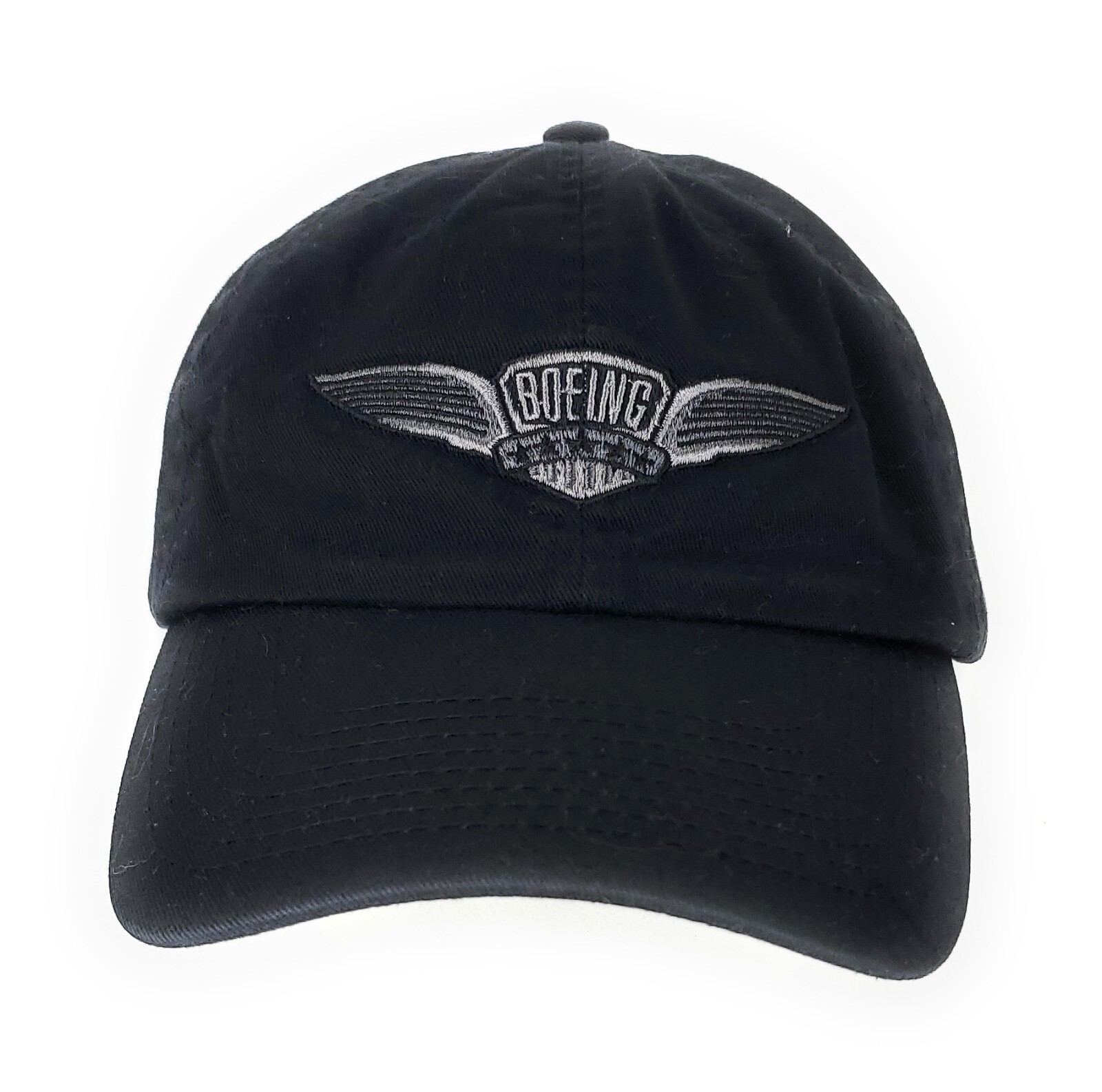 Official Boeing Brand Fitted Hat Cap Baseball Black - Gem