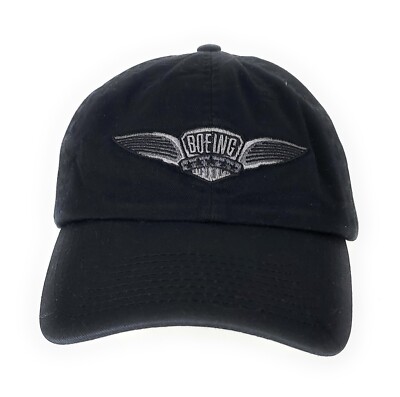 Official Boeing Brand Fitted Hat Cap Baseball Black | eBay