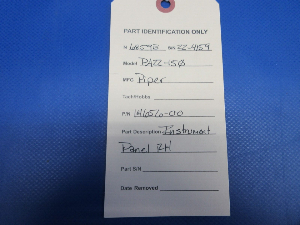 Piper PA22-150 Tri-Pacer Instrument Panel RH P/N 14656-00 (0324-1157 ...