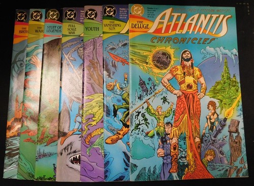 ATLANTIS CHRONICLES 1-7 DC COMIC SET COMPLETE PETER DAVID MAROTO 1990 ...