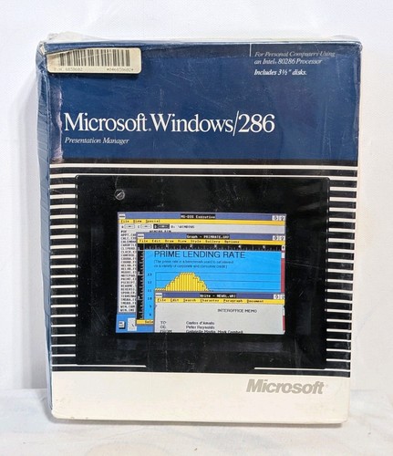 Vintage 1988 Microsoft Windows / 286 V2.11 Operating System Factory ...