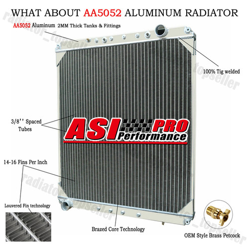 3-ROW Aluminum Radiator Fit 2008-13 Freightliner Cascadia Century 12.8L ...