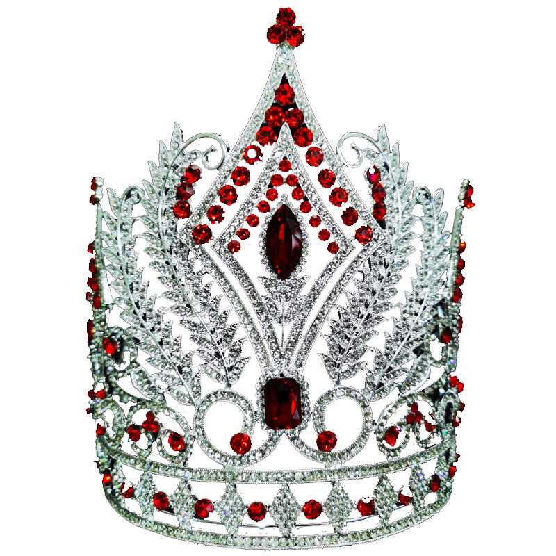 19.5cm Tall Crystal Huge Tiara Crown Wedding Bridal Queen Princess For ...
