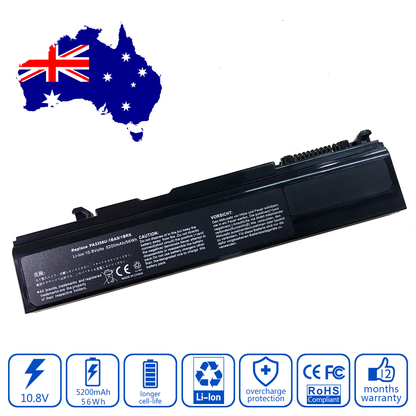 Battery for Toshiba Tecra R10-10X R10-10Z R10-111 R10-112 R10-114 ...